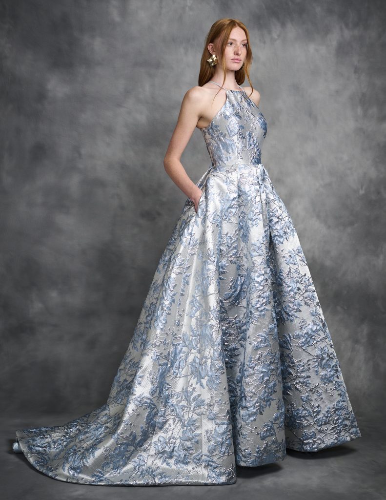 Floral Jacquard Gown Guillermo Pharis Bridal Wedding Dresses Custom